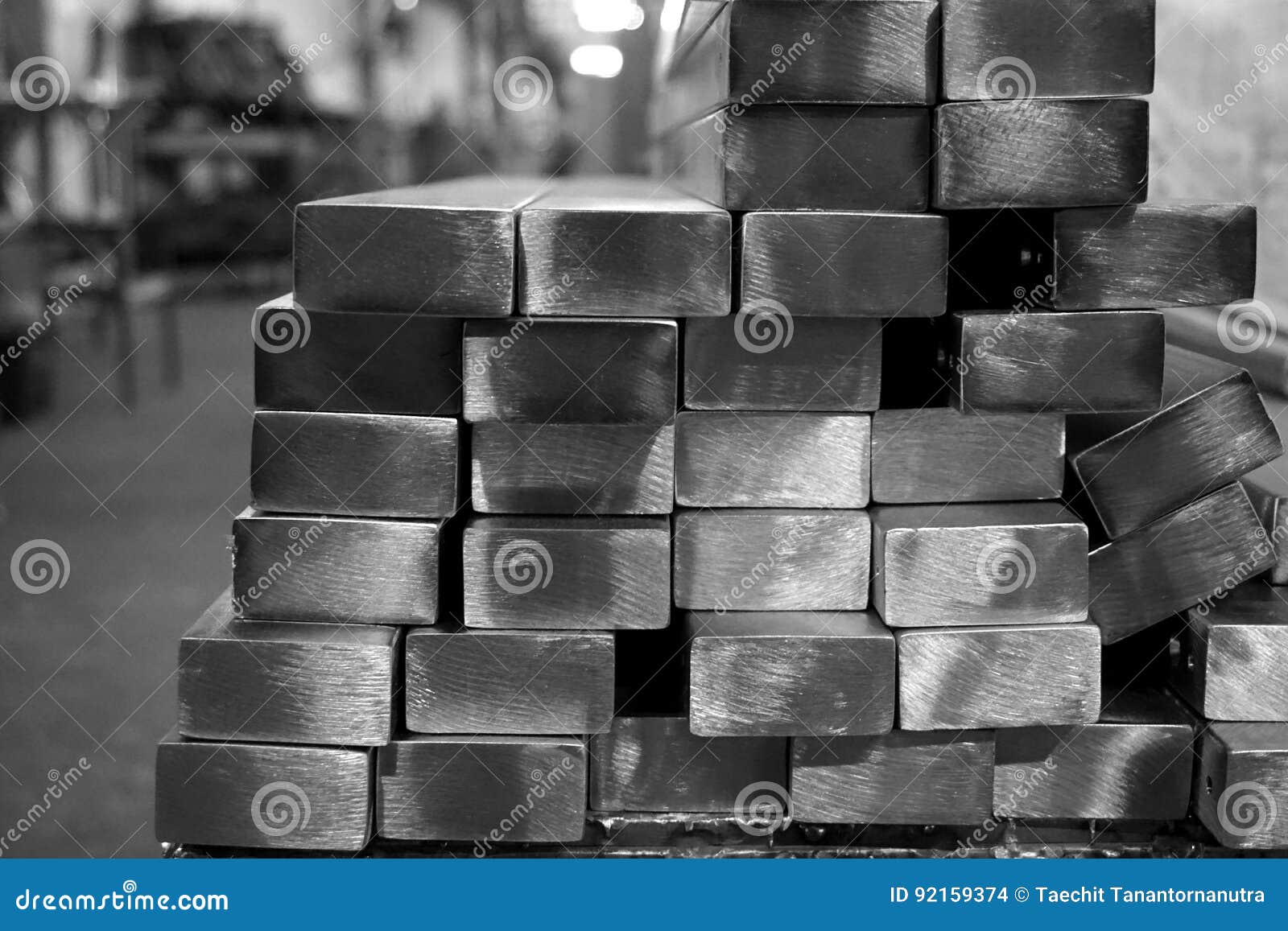 Stack of Stainless Steel Square Tube Stock Photo - Image of shape ...