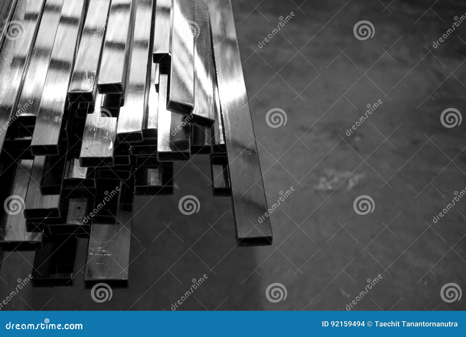 Stack of Stainless Steel Square Tube Stock Photo - Image of black ...