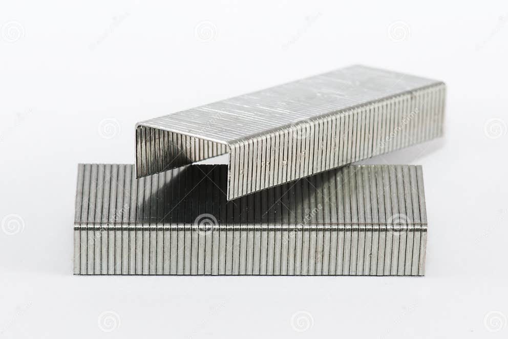 Stack of Staples stock image. Image of attach, desk, staples - 17816281