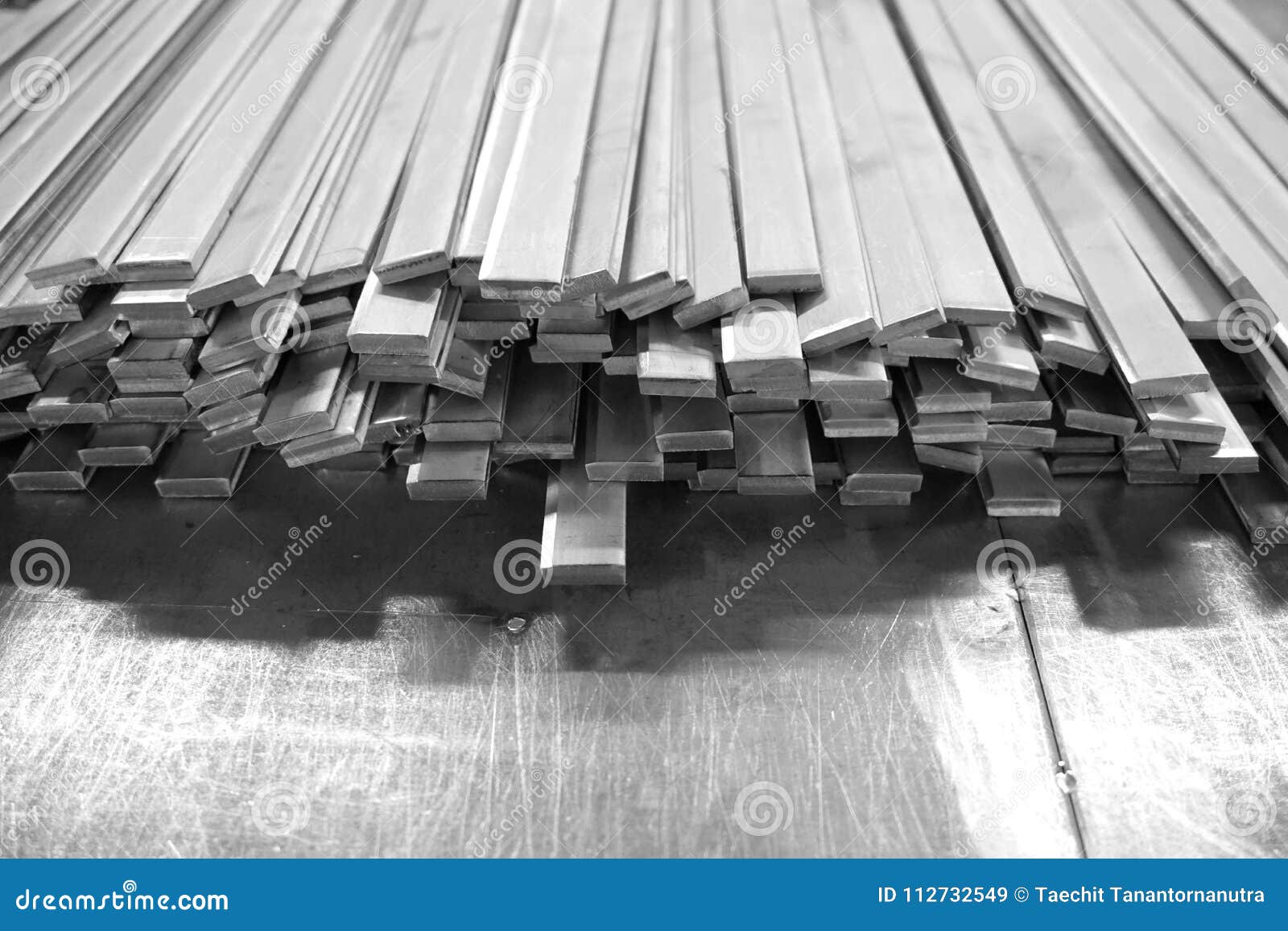 Stack of steel flat bar stock image. Image of abstract - 112732549