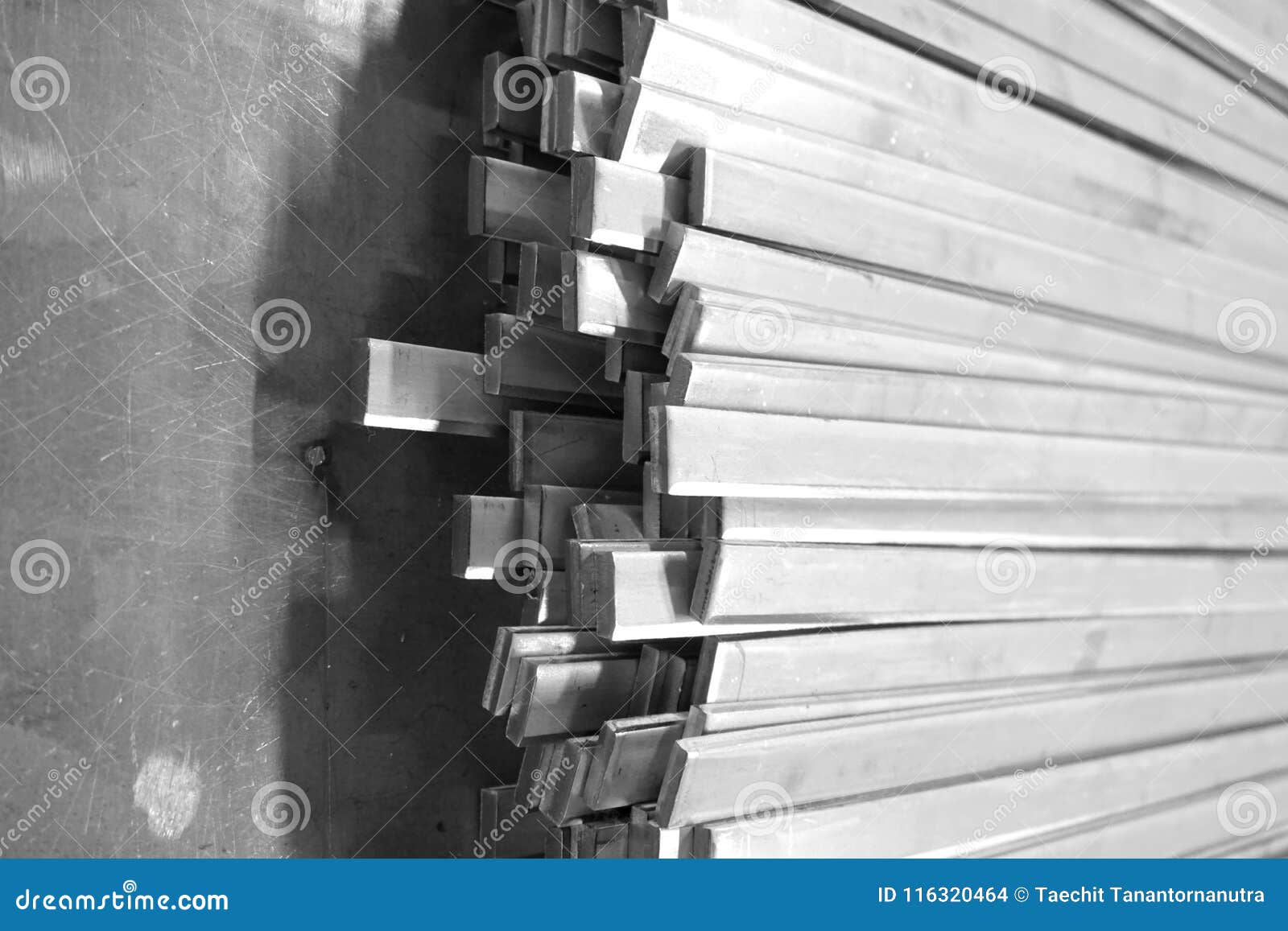 Stack of steel flat bar stock photo. Image of material - 116320464