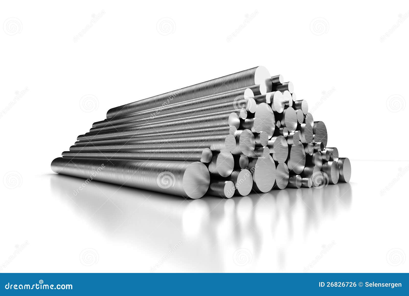 Stack of Steel Pipes stock illustration. Illustration of steel - 26826726