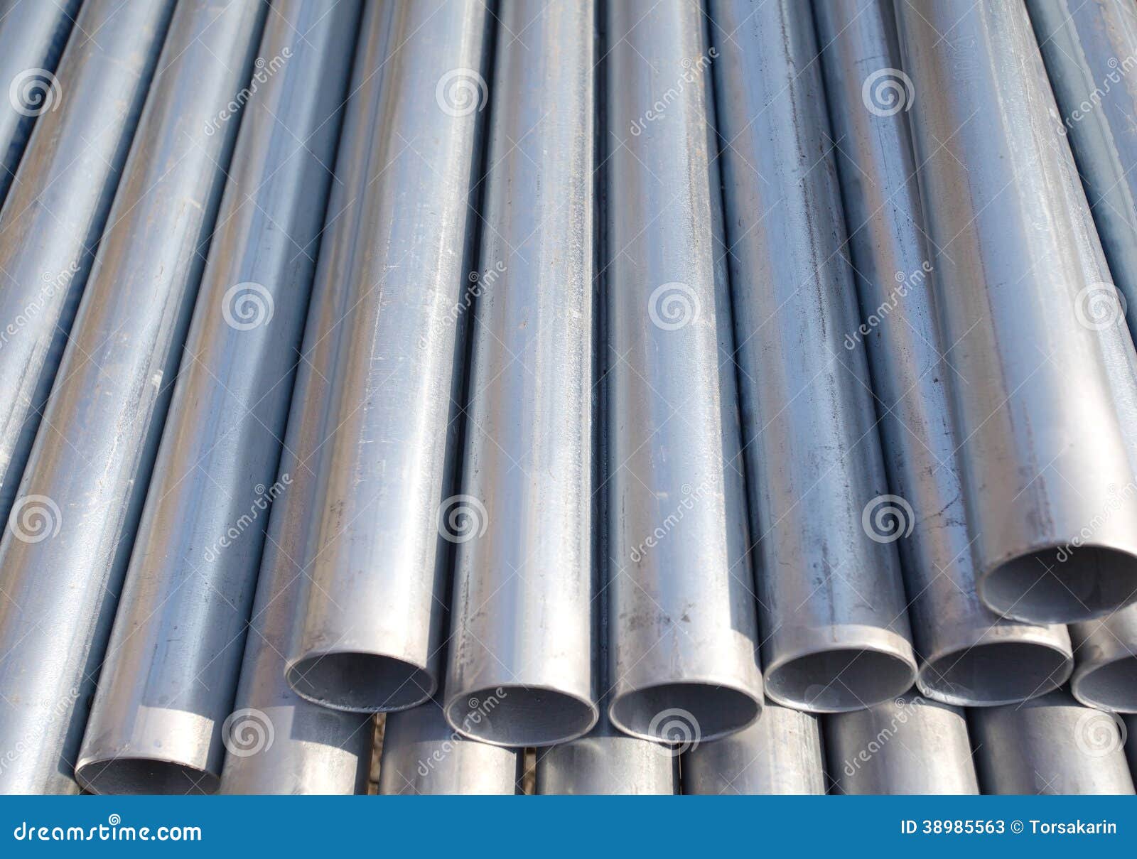 Stack of steel pipes stock image. Image of product, pipeline - 38985563