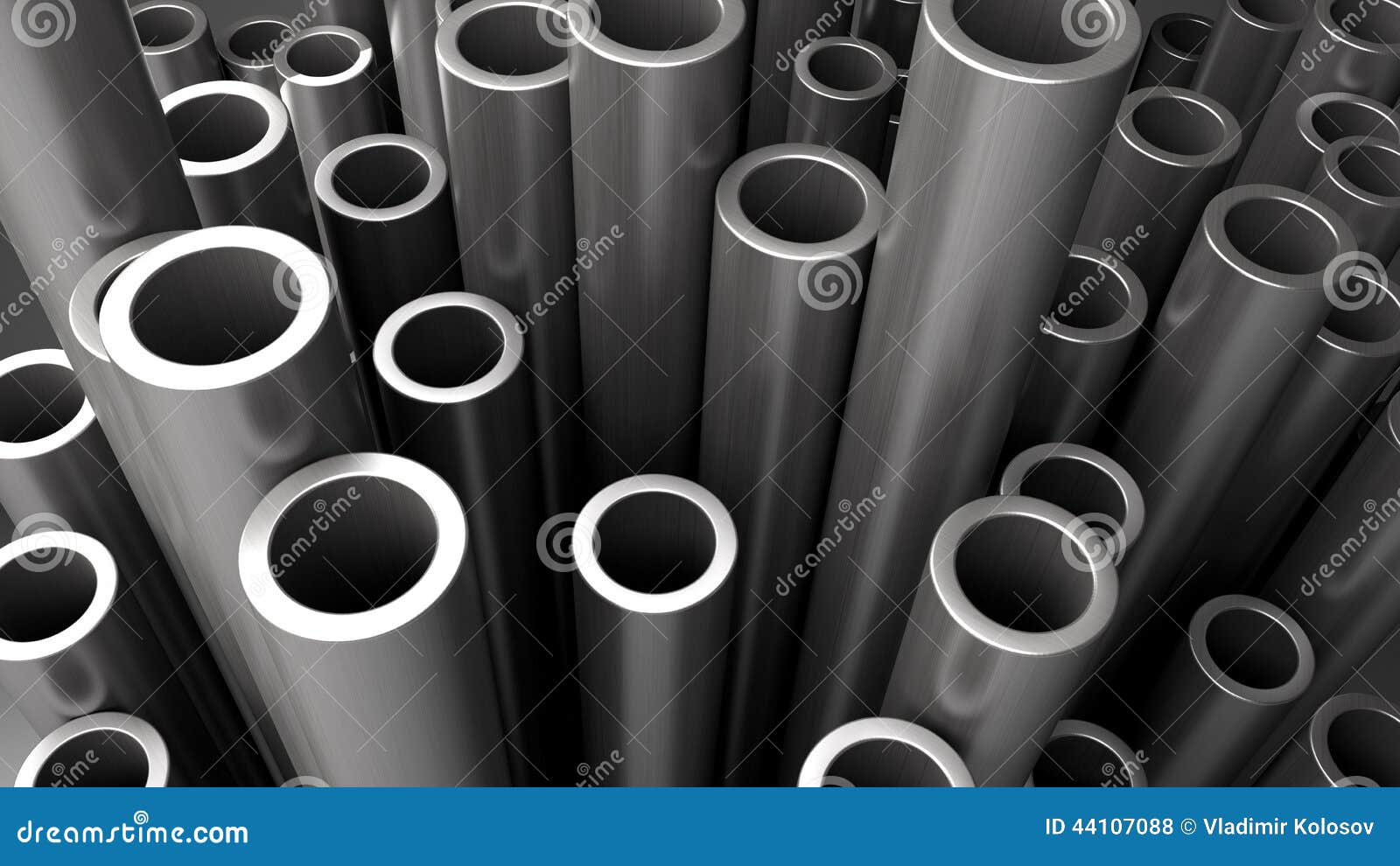 Stack of steel pipes. stock illustration. Illustration of chrome - 44107088