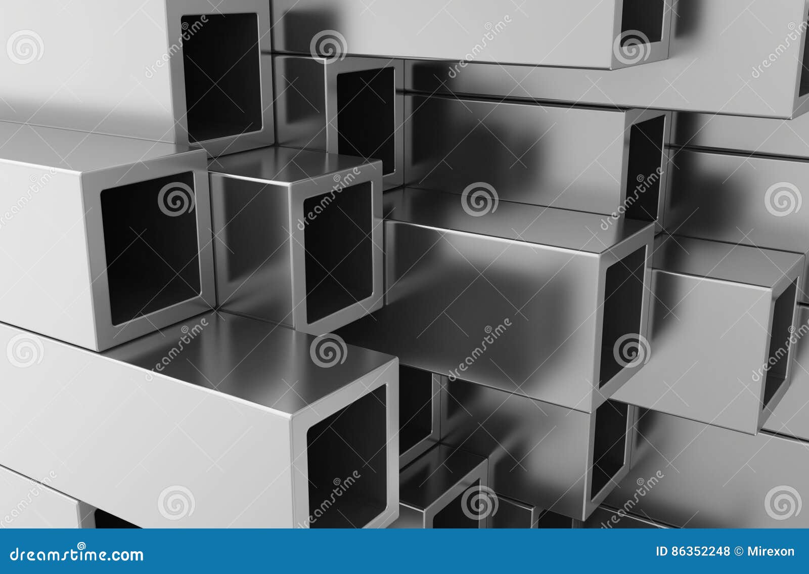 Stack of steel pipes stock illustration. Illustration of pipeline ...