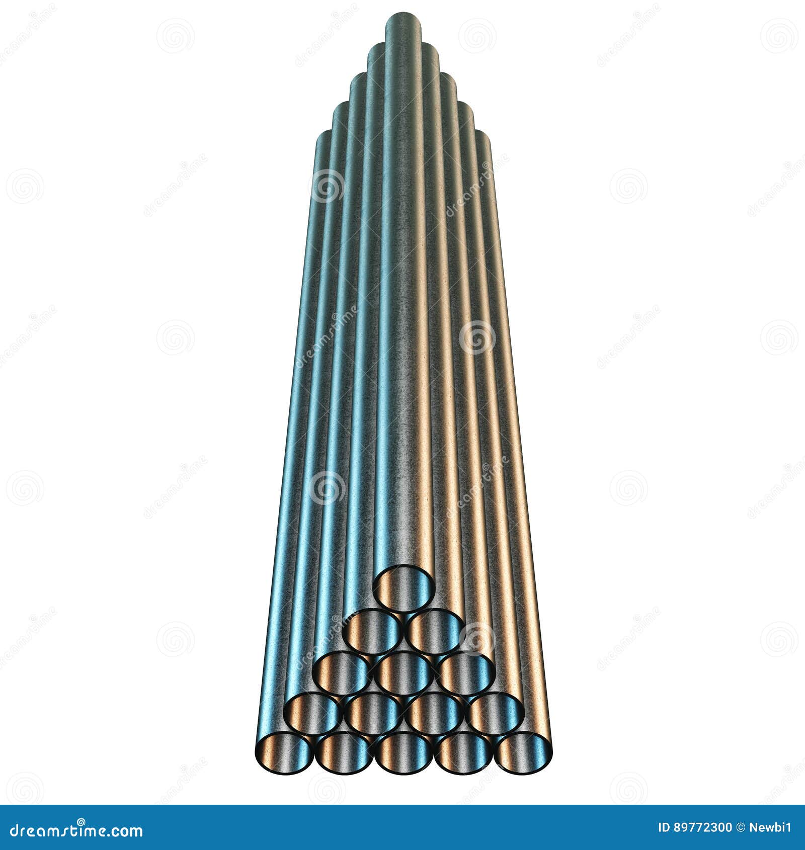 Stack of steel pipes. stock illustration. Illustration of industrial ...