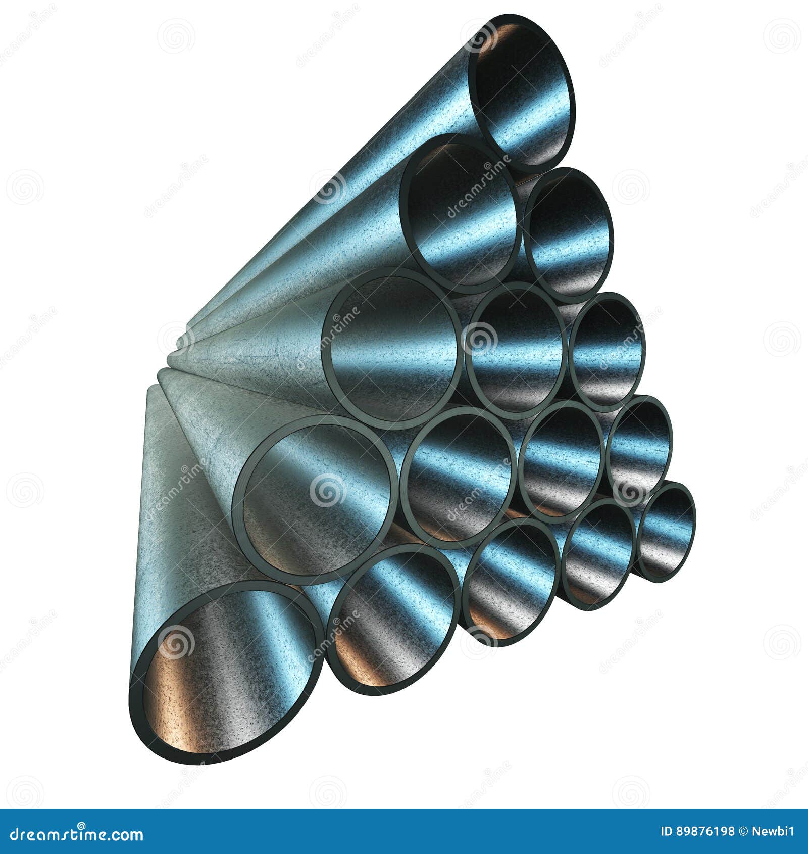 Stack of steel pipes. stock illustration. Illustration of metal - 89876198