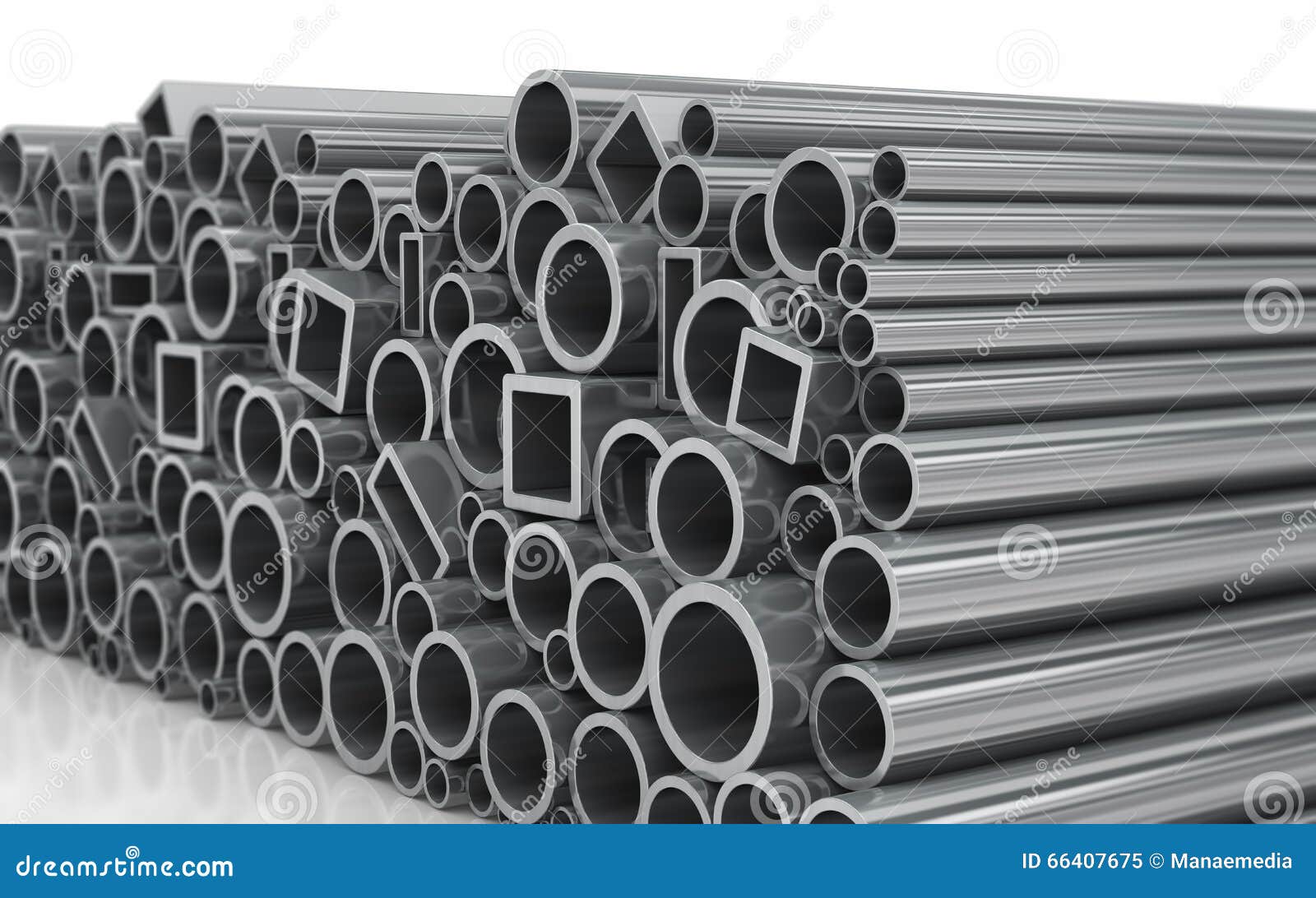 Stack of steel pipes stock illustration. Illustration of vertical ...