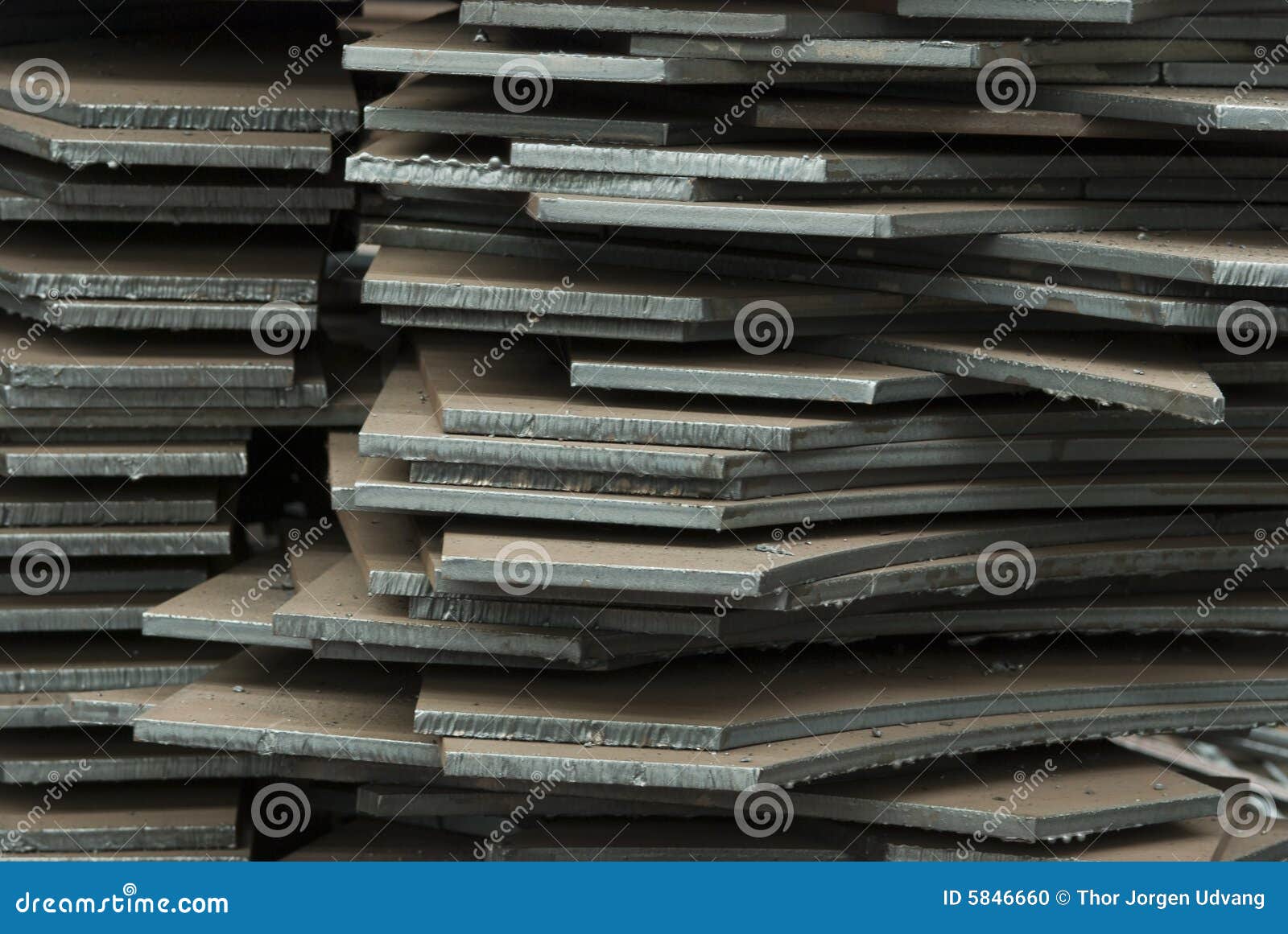 Stack Of Steel Plates Stock Photo - Image: 5846660