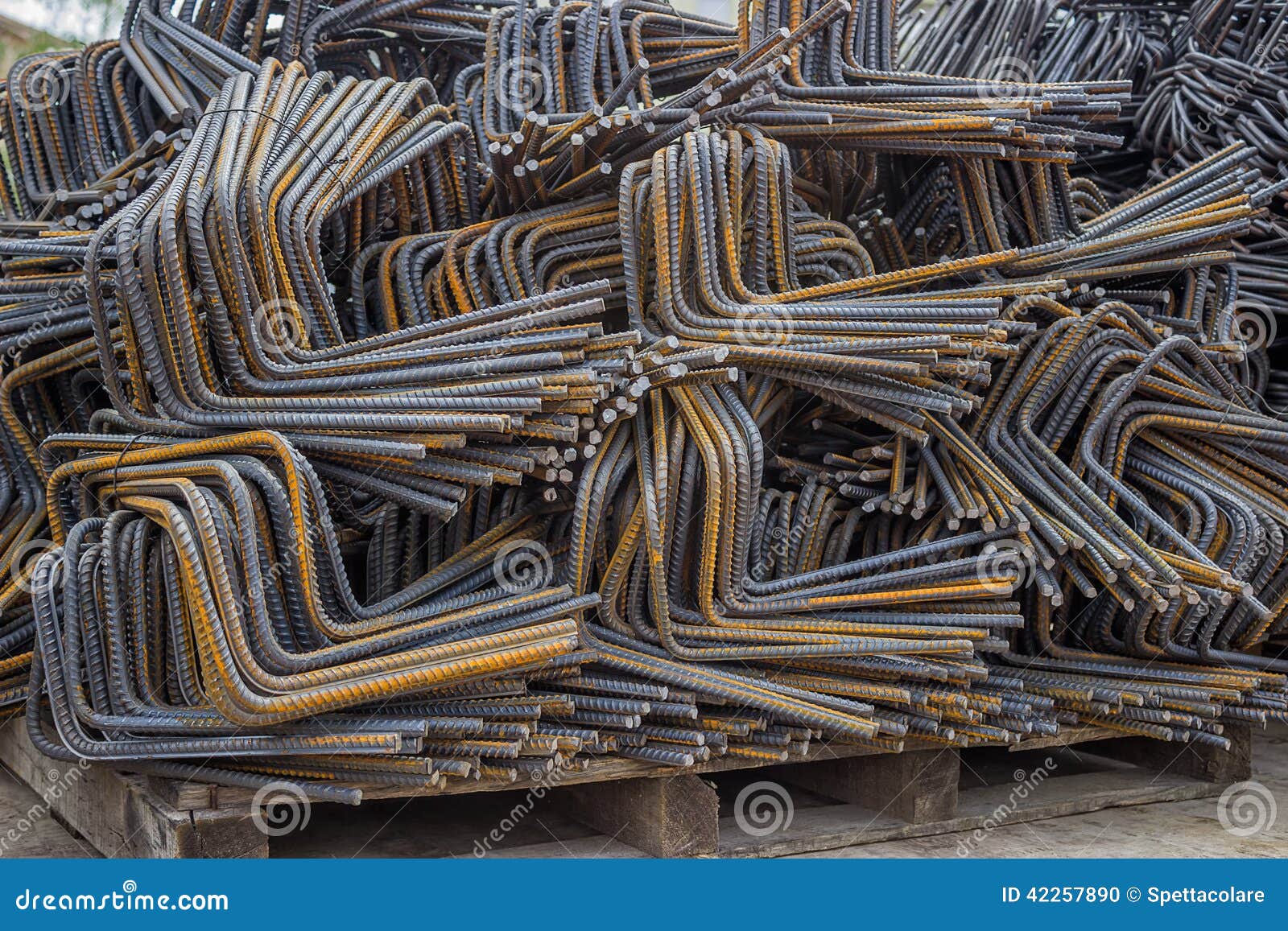 Stack of Steel Reinforcement Rebar Background Stock Photo - Image of ...