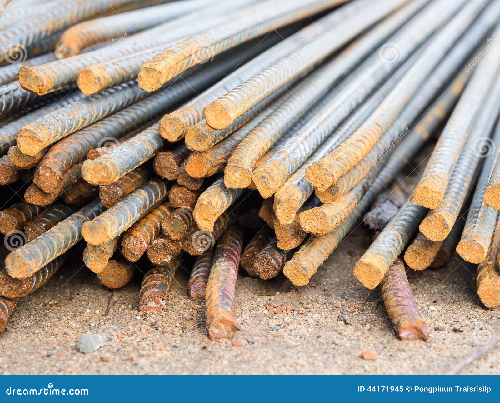 Stack of Steel Reinforcement Rods for Construction, Background. Stock ...
