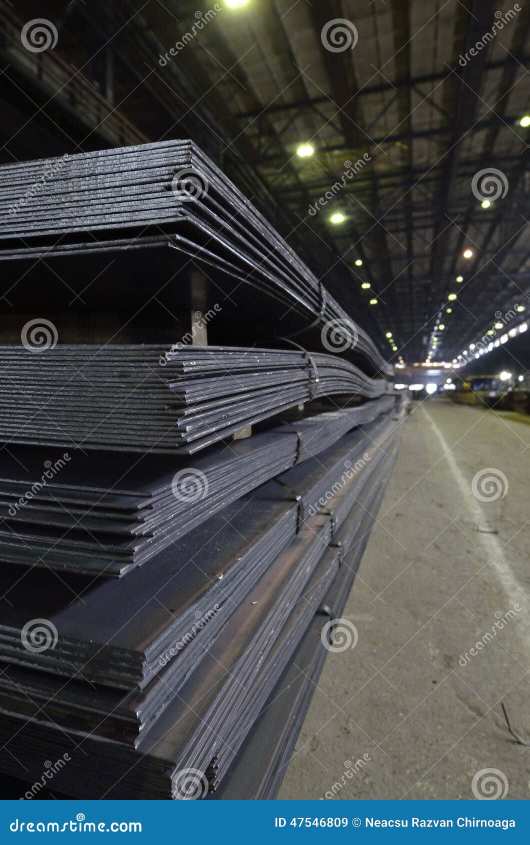 Stack of steel sheet stock image. Image of building, cast - 47546809