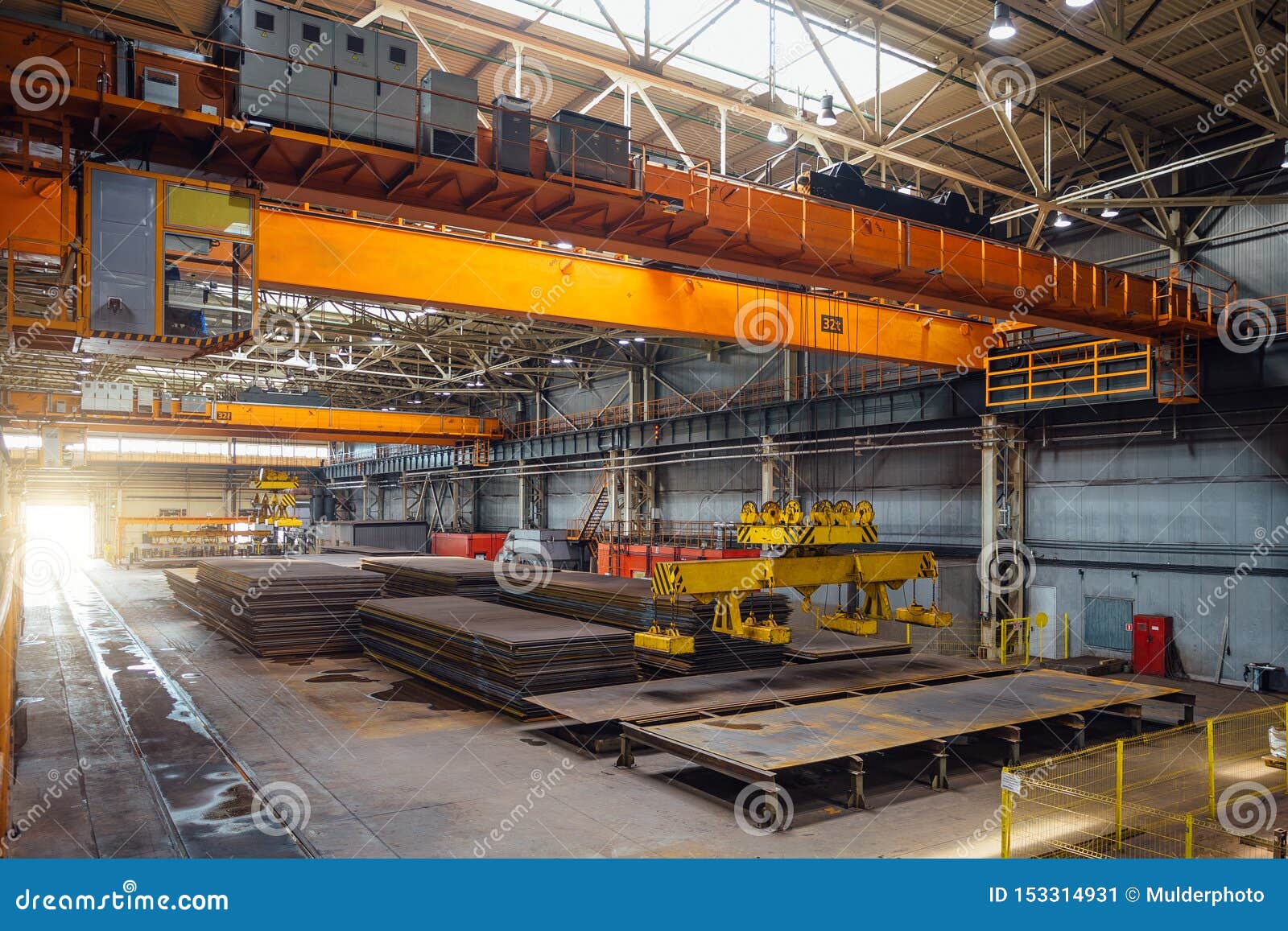 Stack of Steel Sheets in Warehouse for Metalworking Stock Image - Image ...