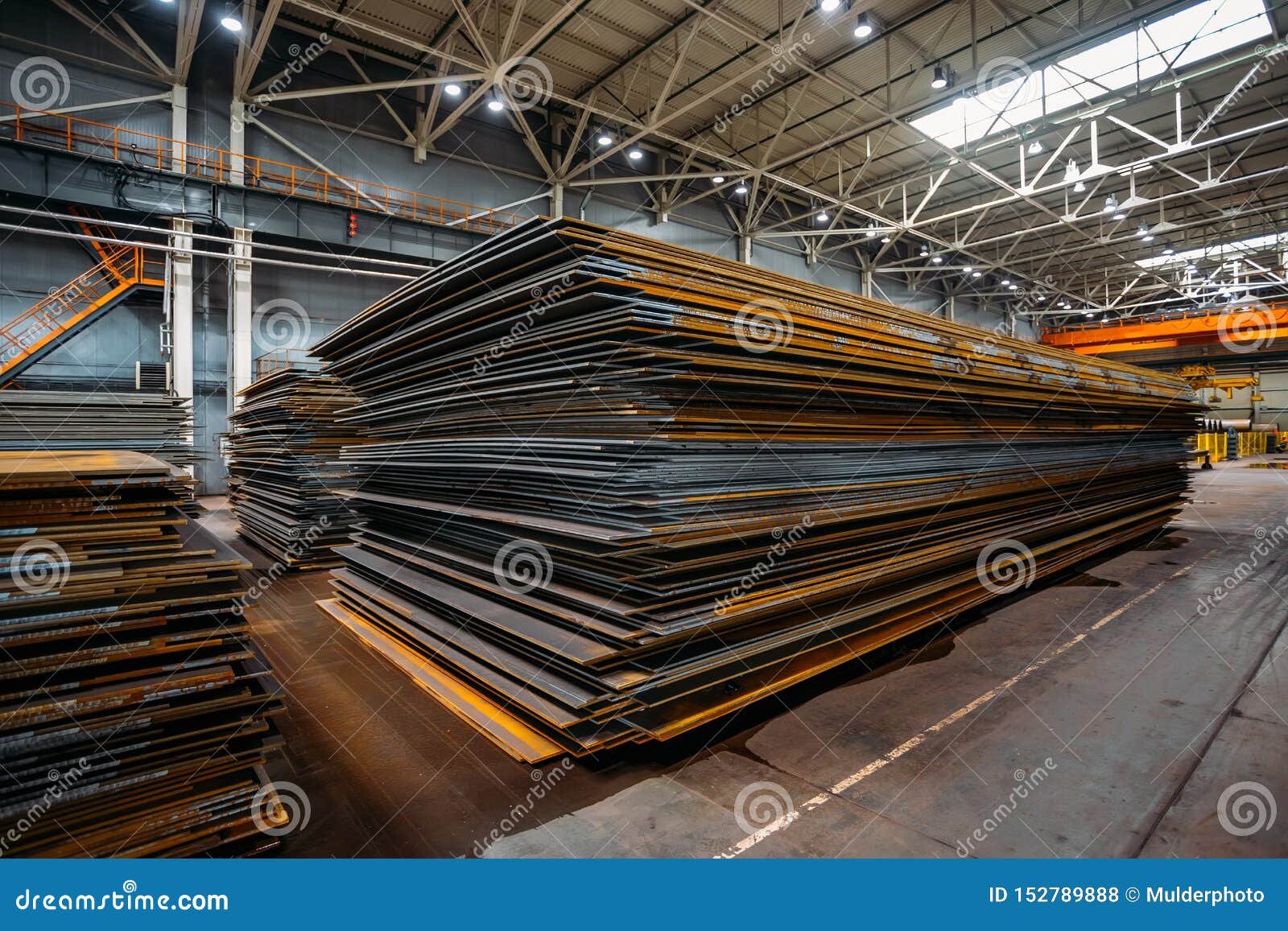 Stack of Steel Sheets in Warehouse Stock Photo - Image of ironworks ...