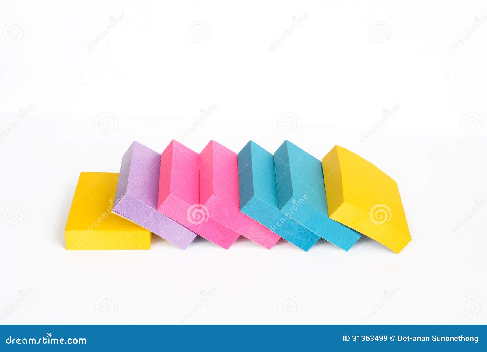 Stack of sticky note stock image. Image of color, close - 31363499