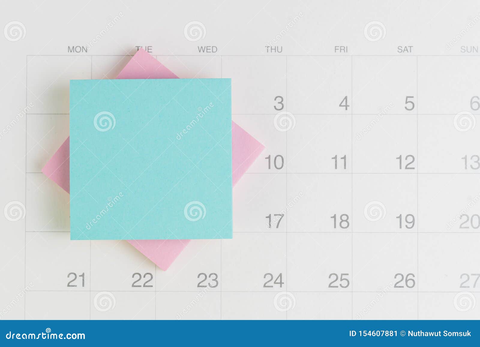 Stack of Sticky Note or Adhesive Paper with Black Space for Writing ...