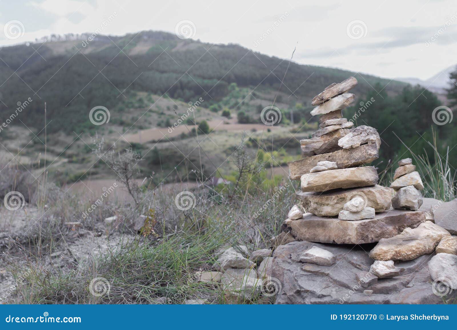 Stack stone on stone stock photo. Image of background - 192120770