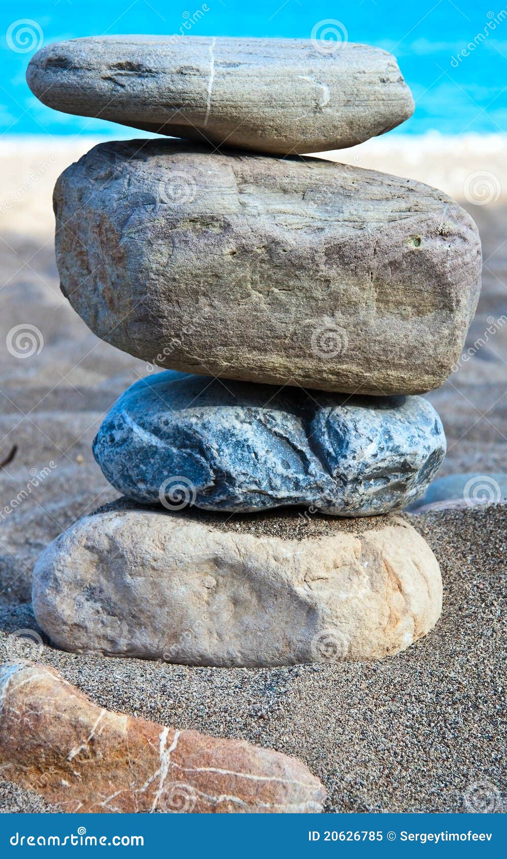 Stack of stones stock image. Image of sand, pebble, shore - 20626785