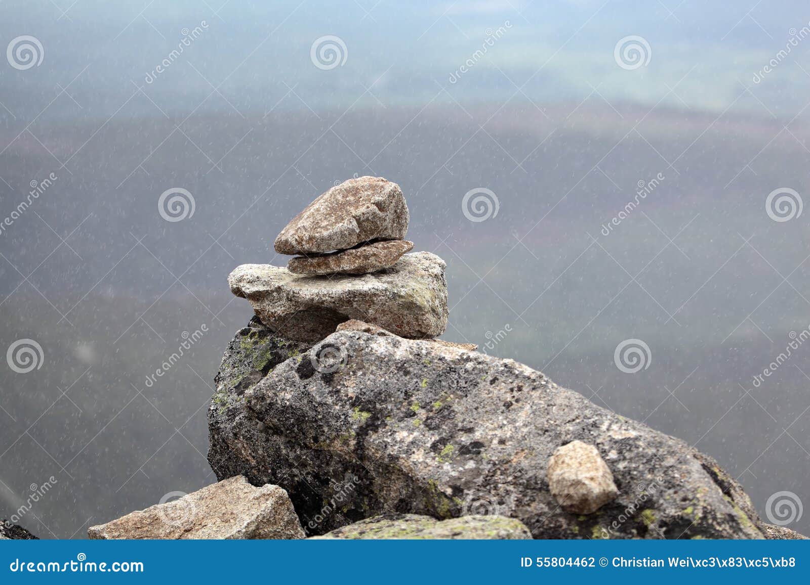 Stack of Stones in the Mountains Stock Photo - Image of calm, stones ...