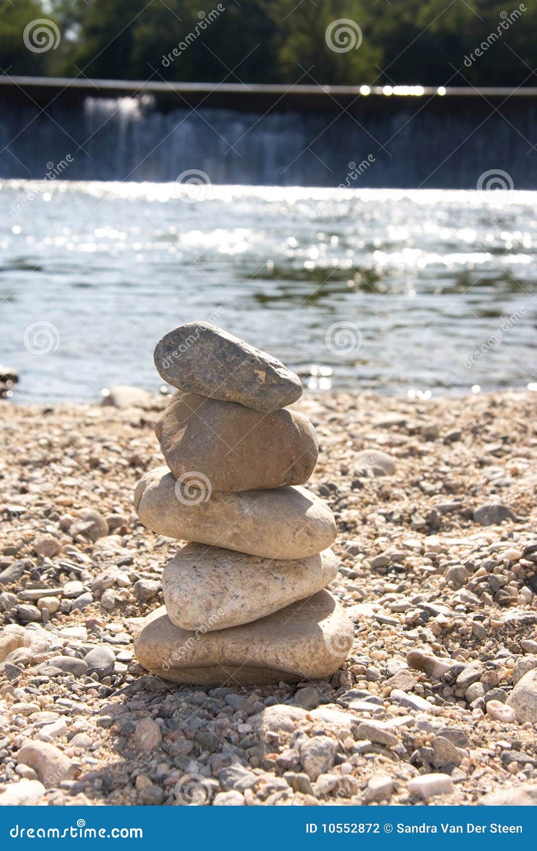 A Stack of Stones Near the Water Stock Photo - Image of gravel ...