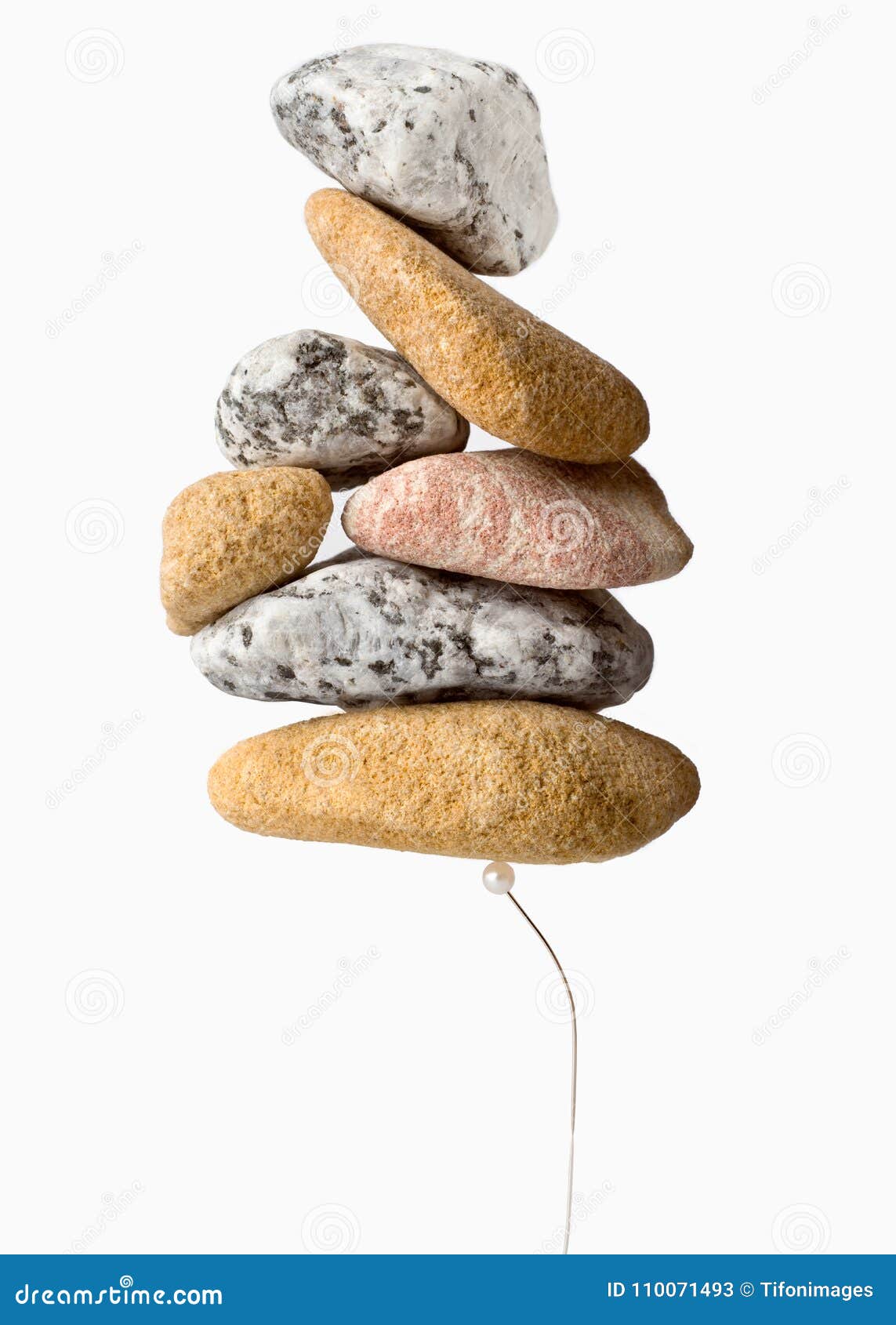 A Stack of Stones Over a Pin Stock Image - Image of impossible, power ...