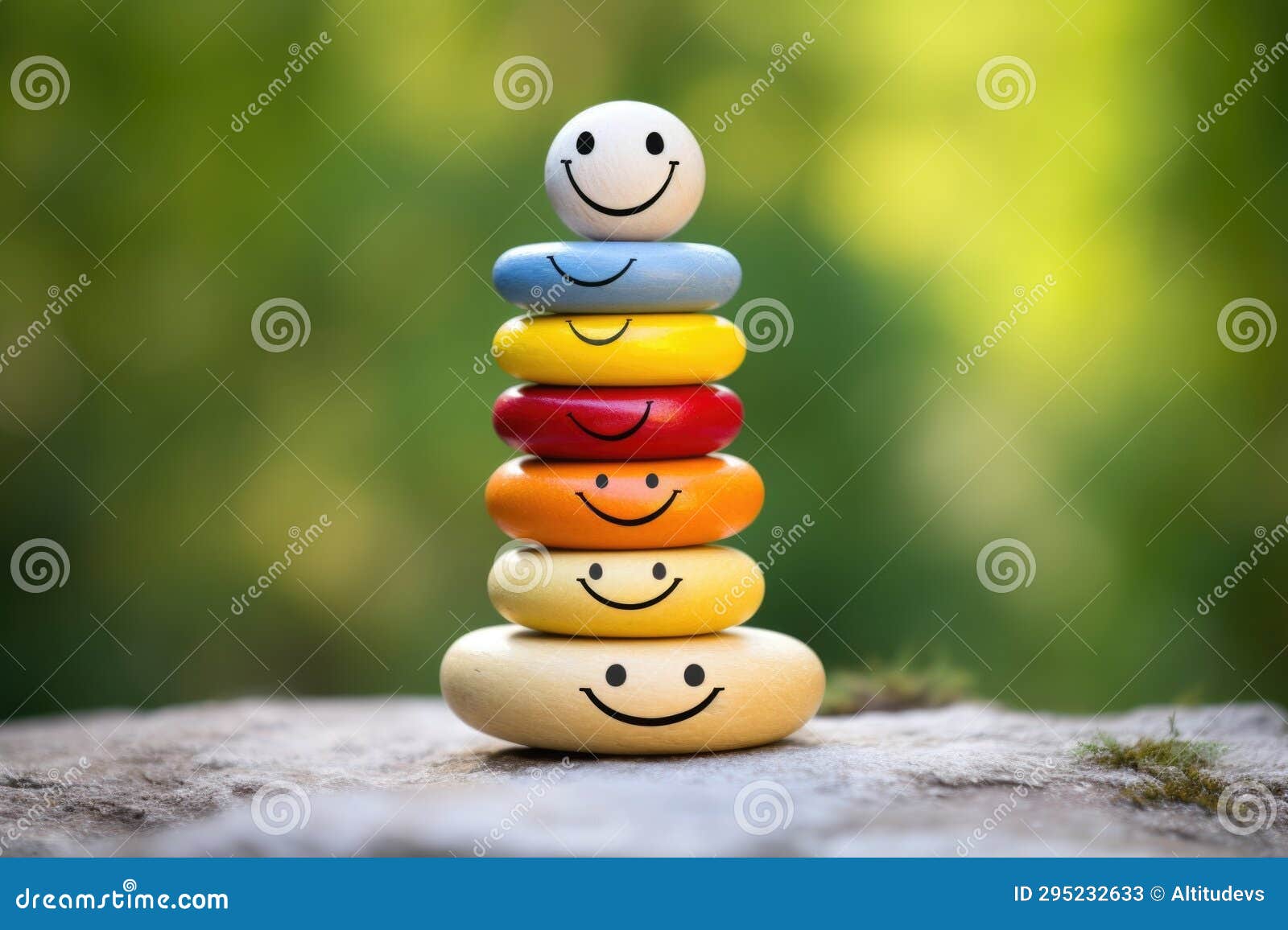 Stack of Stones with Painted Smiley Faces Representing Happiness Stock ...