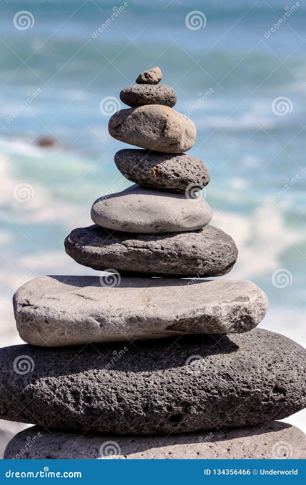 Stack of Stones on the Sea Beach Stock Photo - Image of calm, abstract ...