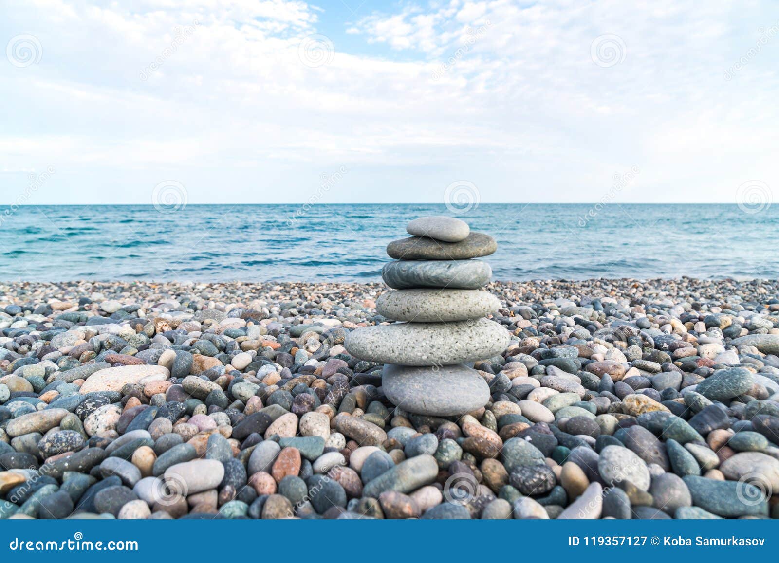 Stack of Stones on the Sea Beach, Stone Balance Stock Image - Image of ...