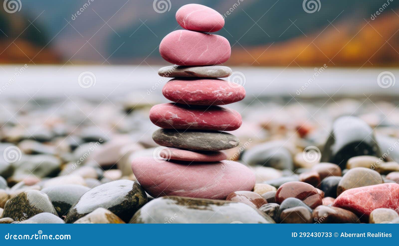 A Stack of Stones is Sitting on Top of Rocks Stock Illustration ...