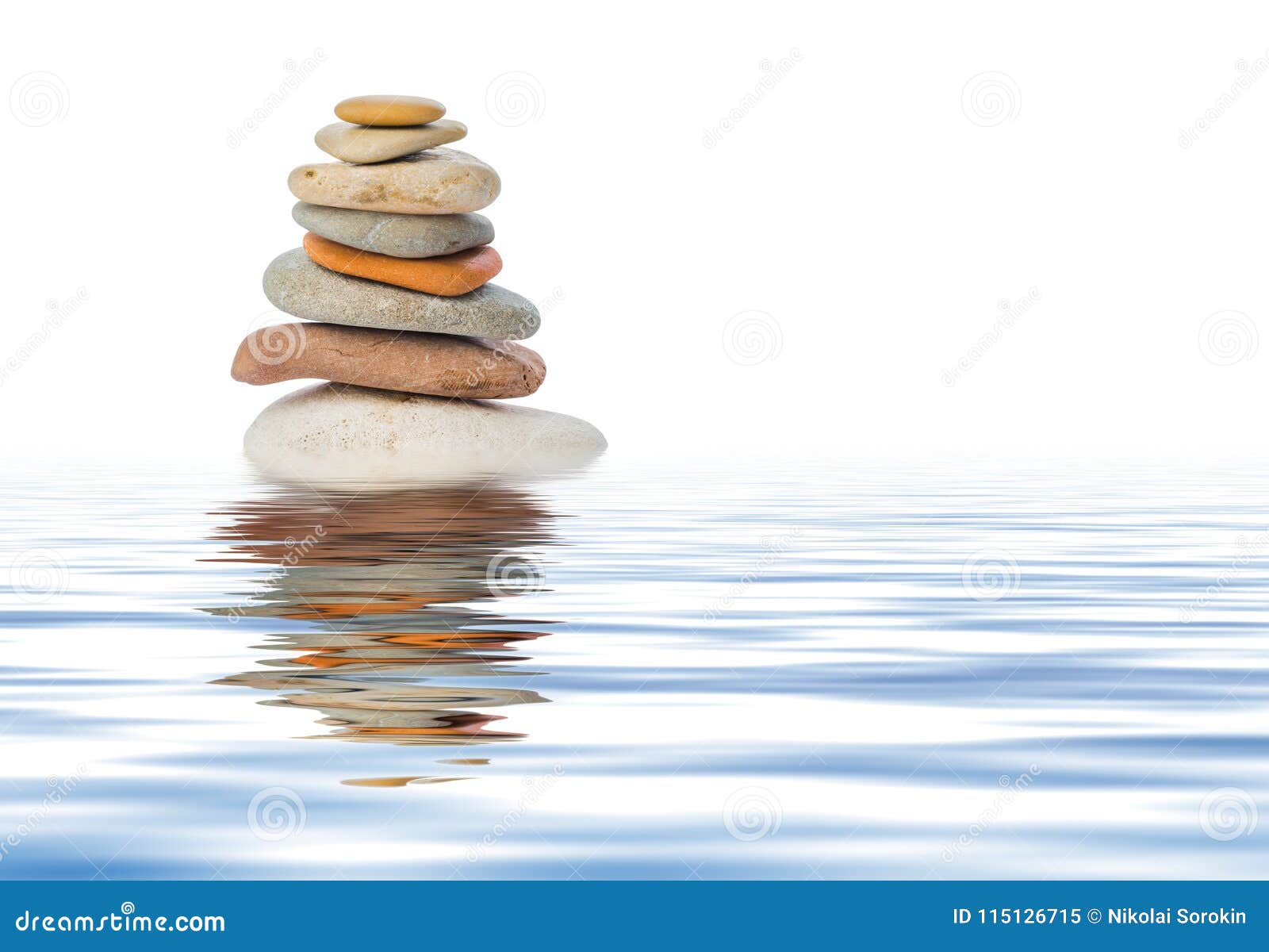 Stack of stones in water stock image. Image of relaxation - 115126715