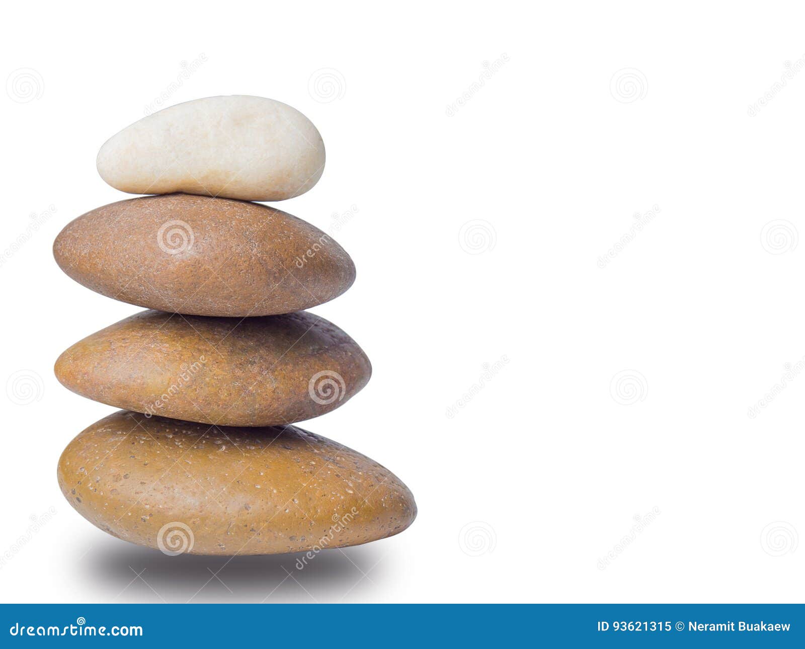 Stack of Stones on White Background. Stock Image - Image of simplicity ...