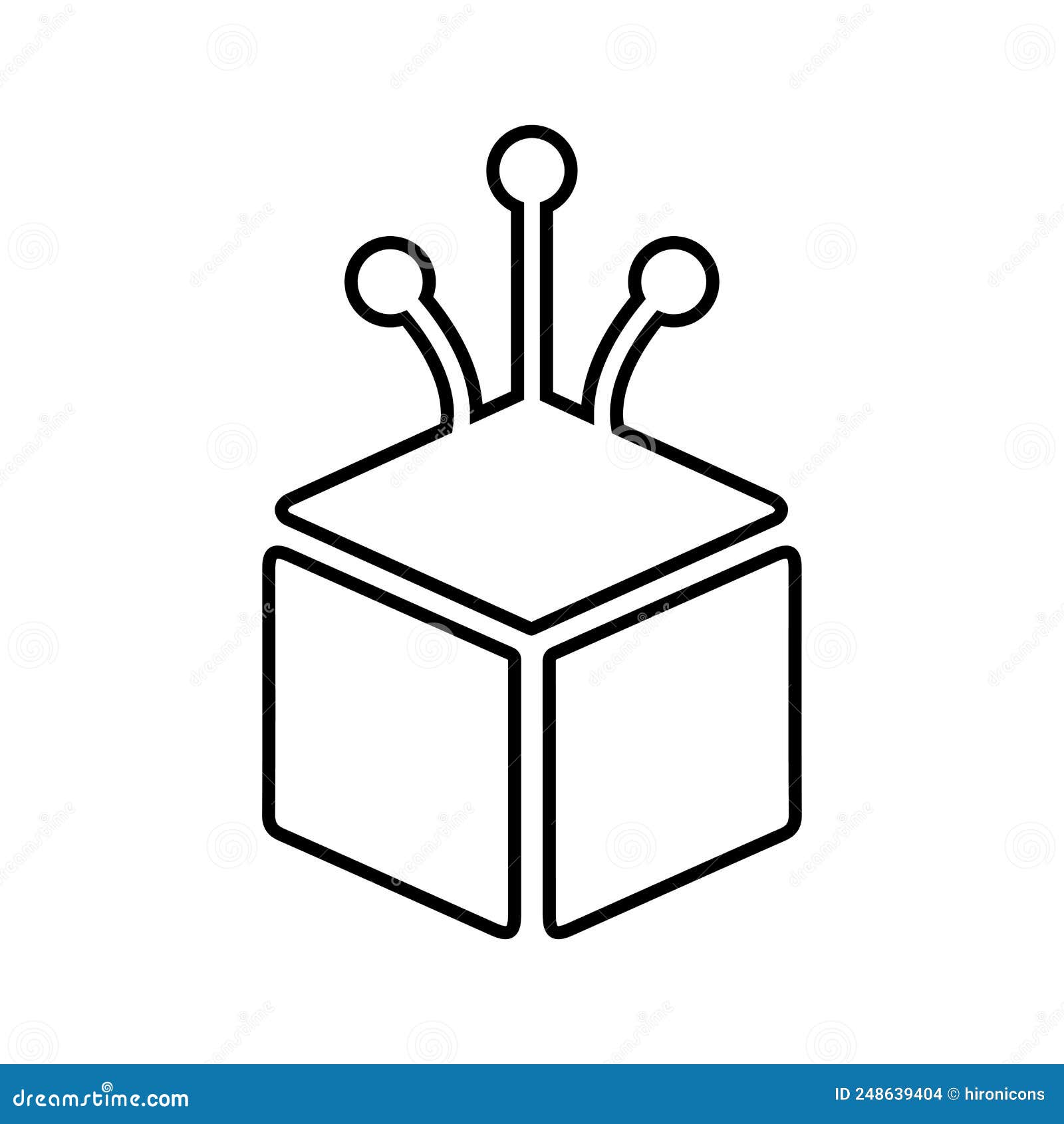 Stack, Storage, Big Data Outline Icon. Line Art Vector Stock ...