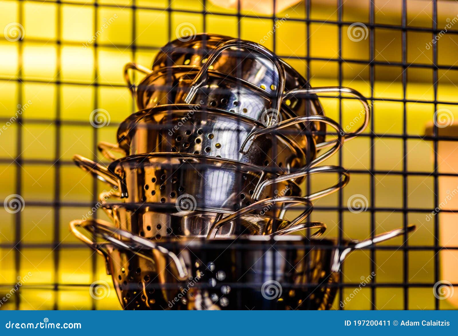 A Stack of Strainers & Colanders Stock Image - Image of food, container ...