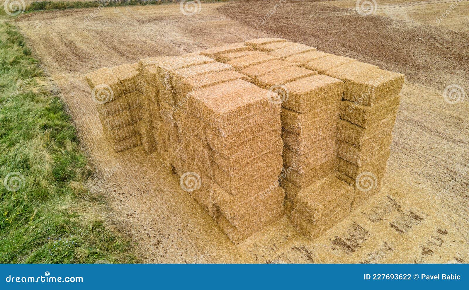 Stack of Straw on a Farm Land Stock Photo - Image of haystack, farm ...
