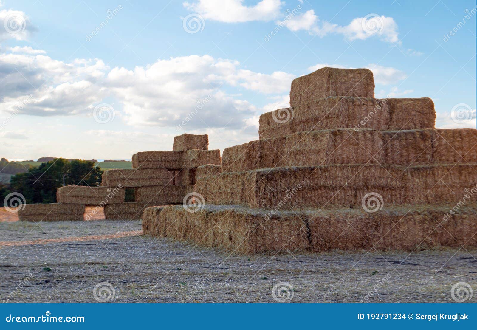 A Stack of Straw Stacked on Top of Each Other in the Form of a Castle ...