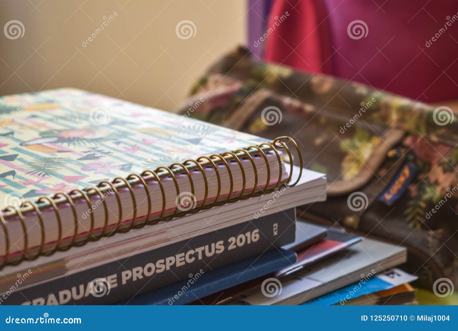 Stack of Student Books on Desk Editorial Image - Image of pages, books ...