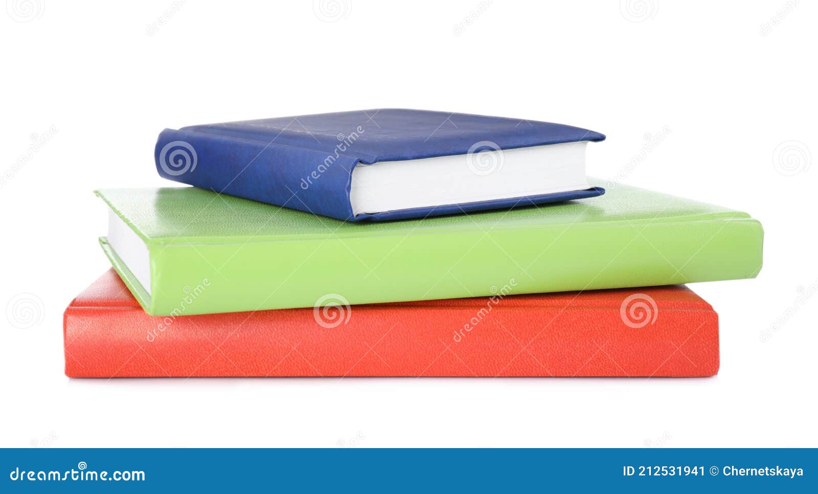 Stack of Stylish Notebooks on White Background Stock Image - Image of ...