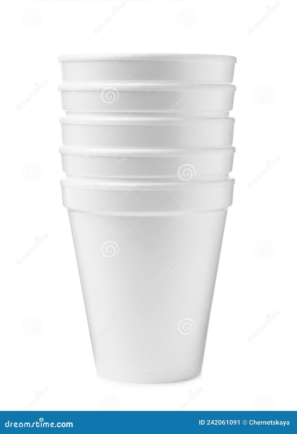 Stack of Styrofoam Cups on White Background Stock Image - Image of ...