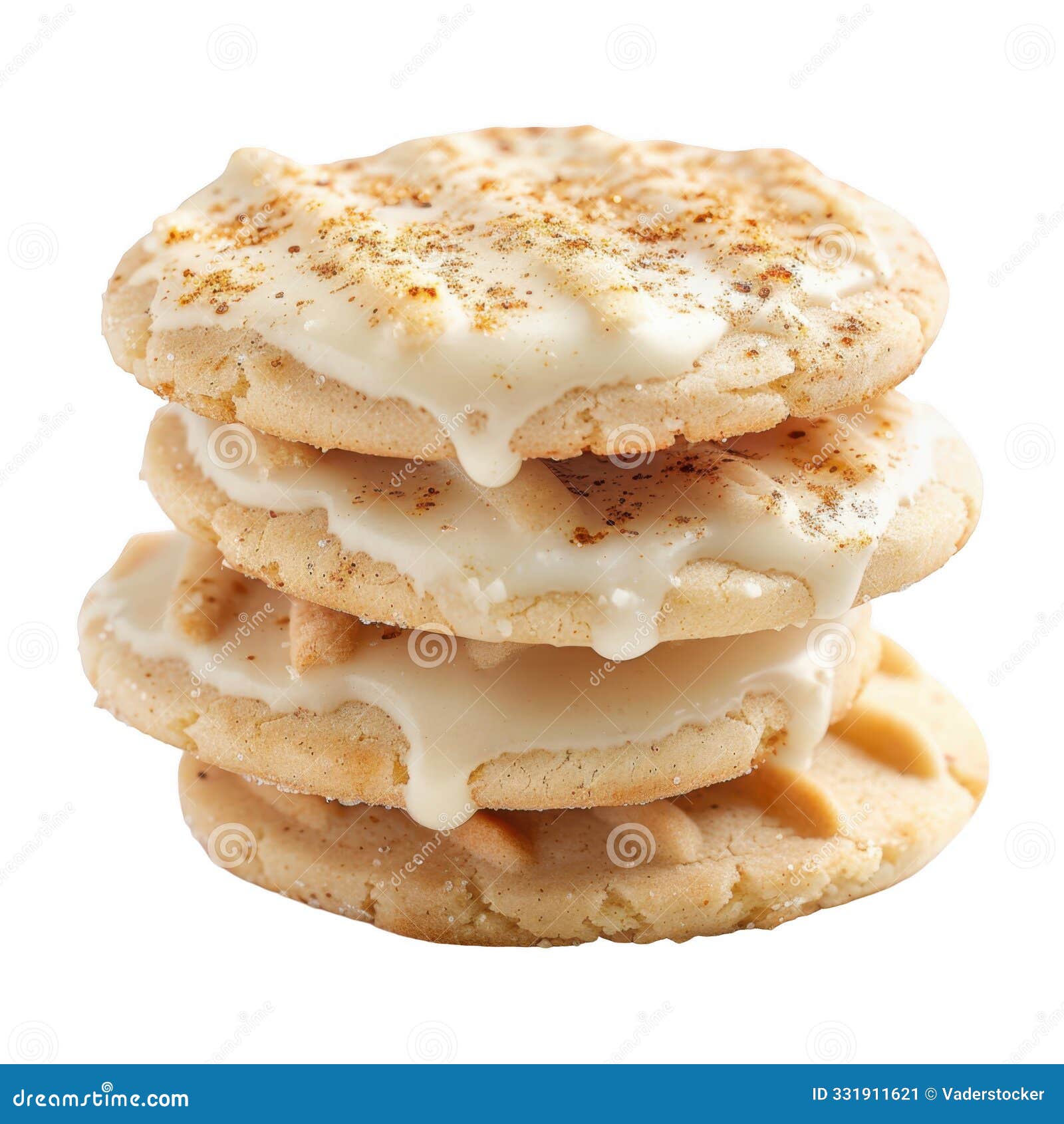 Stack of Sugar Cookies with White Glaze and Sprinkles Stock ...