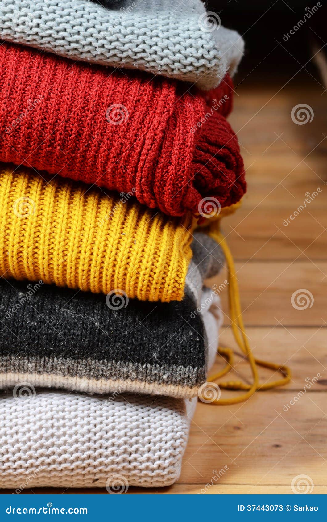 Stack of sweaters stock image. Image of colors, yarn - 37443073
