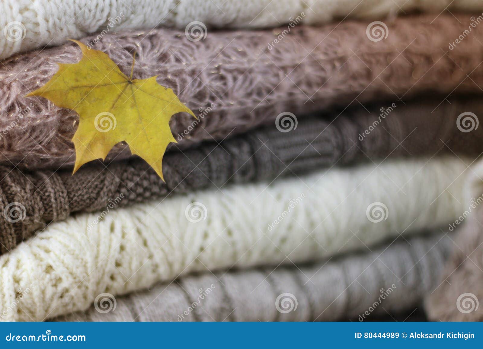 Stack of Sweaters Knitted Autumn Concept Stock Image - Image of season ...