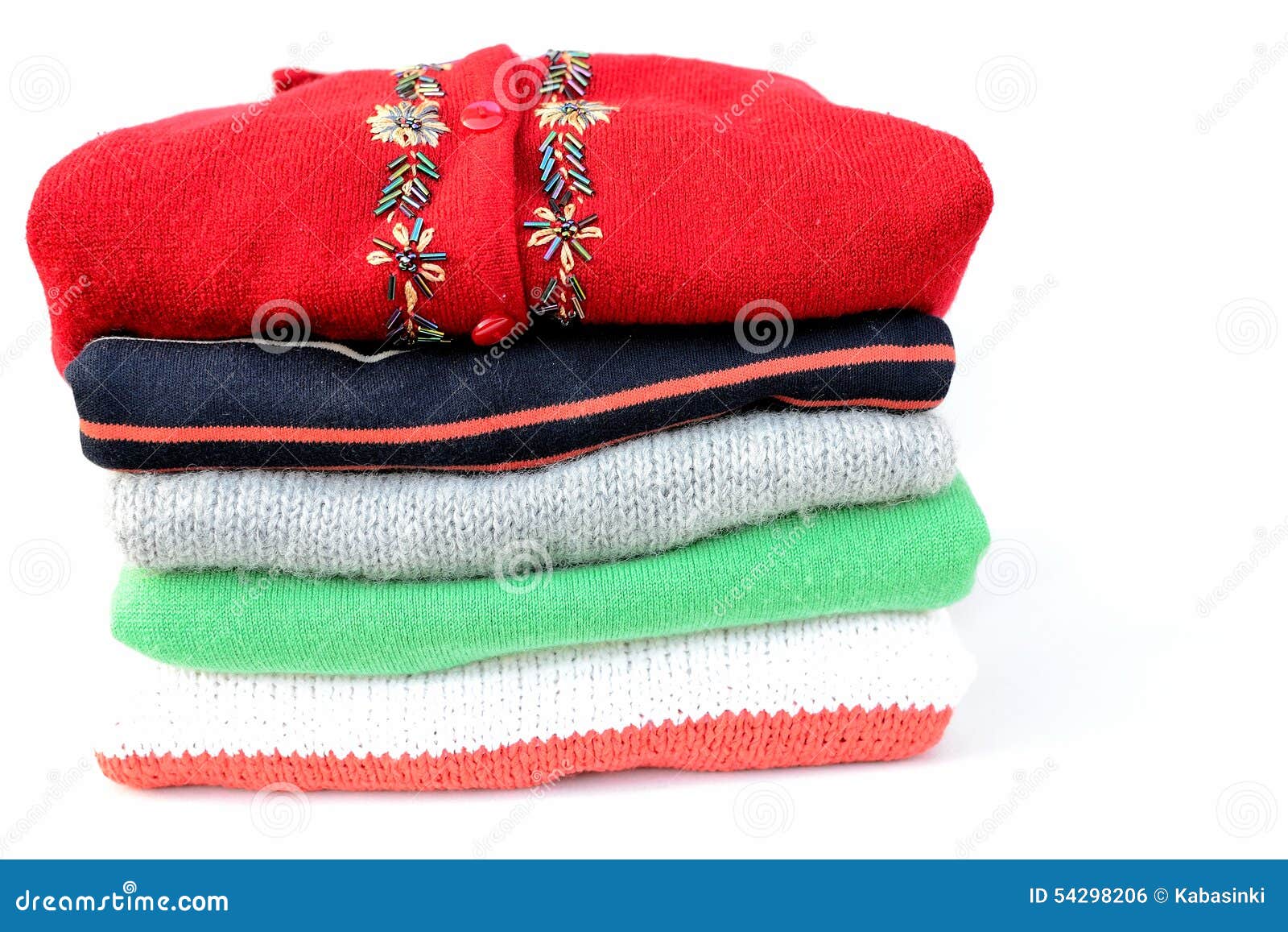 Stack of sweaters stock photo. Image of background, stack - 54298206