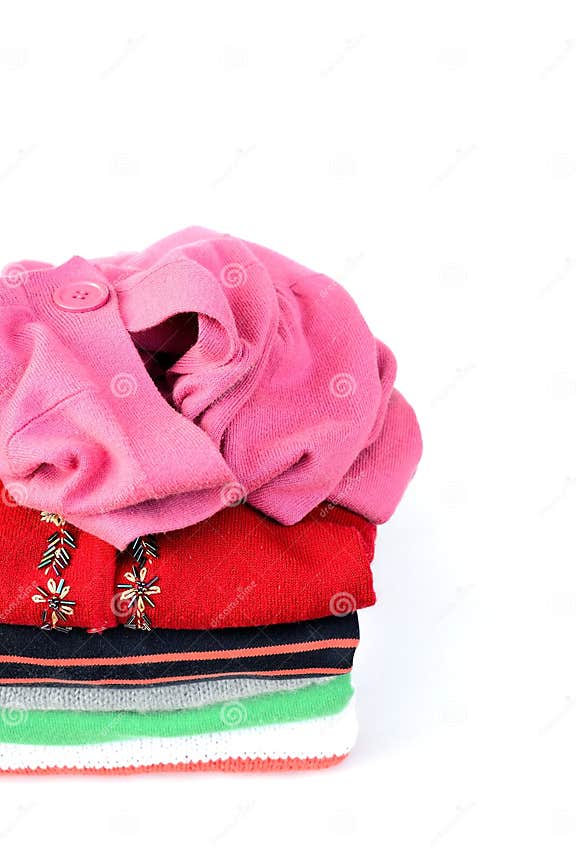 Stack of sweaters stock photo. Image of green, clothes - 54298394