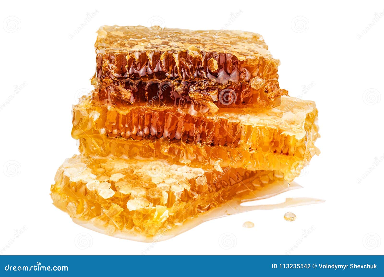 Stack of Sweet and Full Honeycomb on White Stock Photo - Image of ...