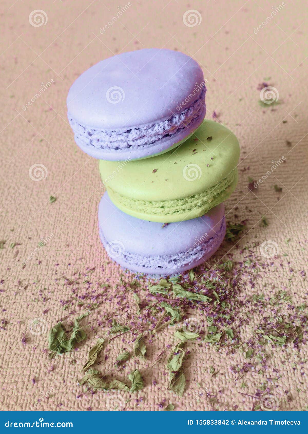 Stack of Sweet Macaroons Cake Stock Photo - Image of assorted, macaroon ...
