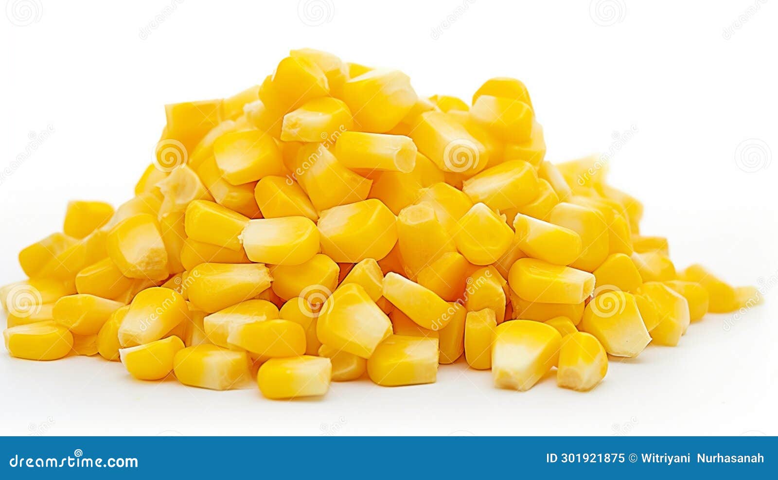 Stack of Sweetcorn Kernels in Isolated White Background. Generative AI ...