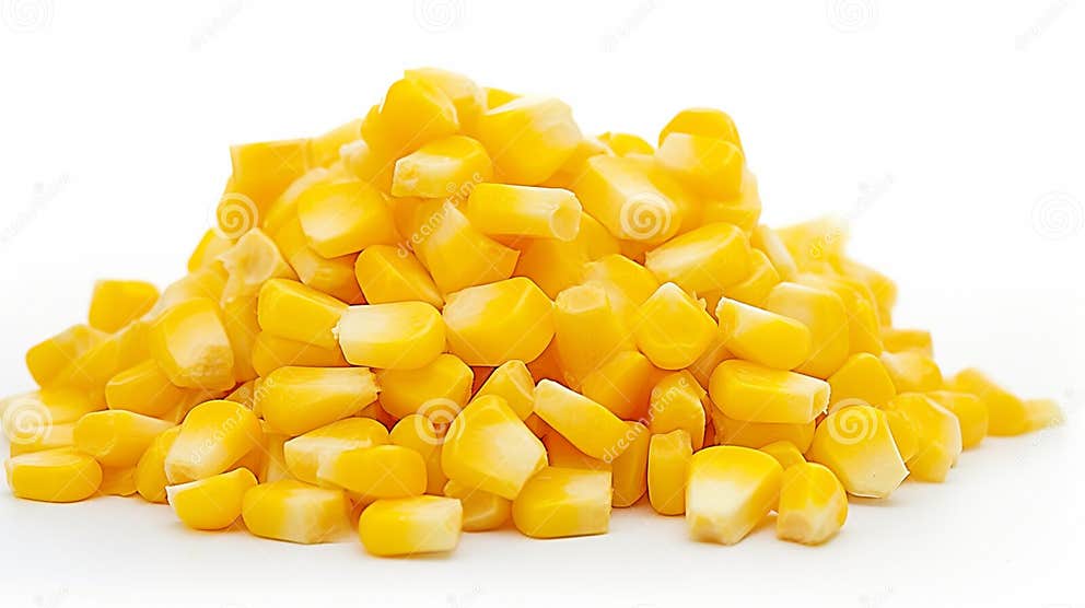 Stack of Sweetcorn Kernels in Isolated White Background. Generative AI ...