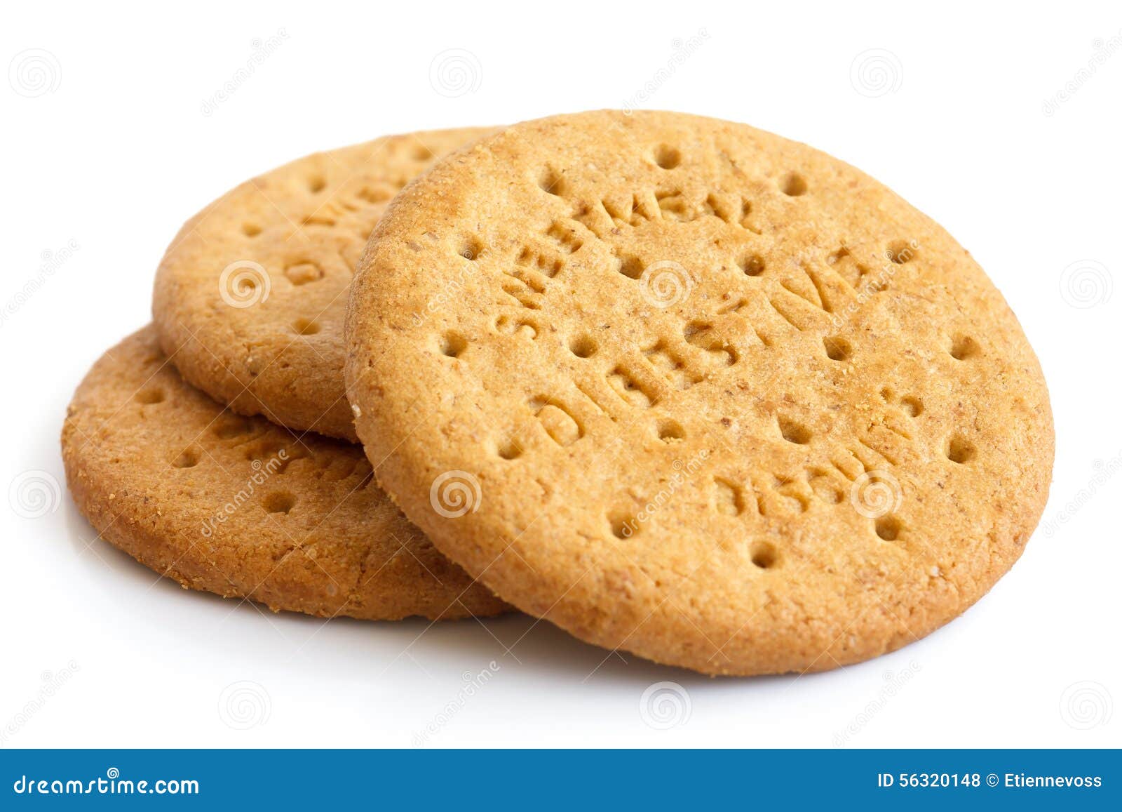 Stack of Sweetmeal Digestive Biscuits Isolated on White. Stock Photo ...