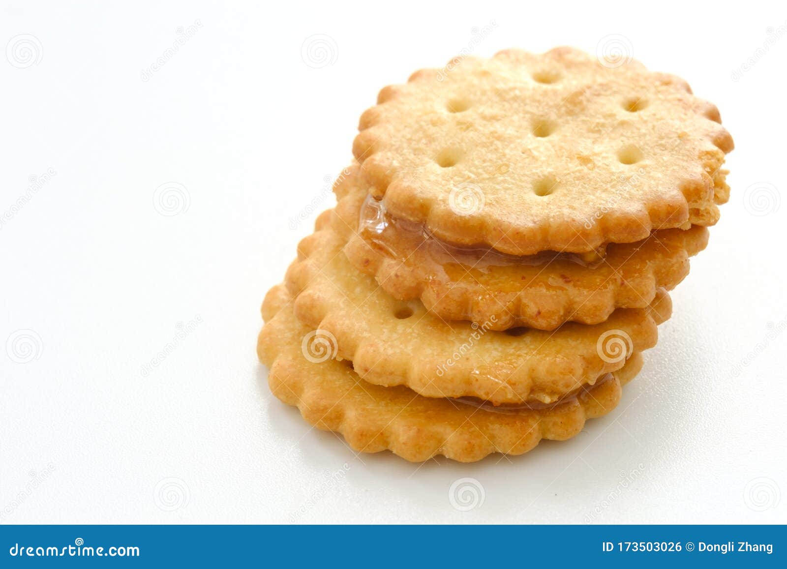 Stack of Sweetmeal Digestive Biscuits Isolated on White Background ...