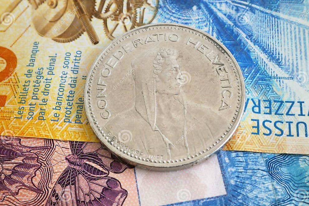 Stack of Swiss francs stock image. Image of paper, switzerland - 302983003